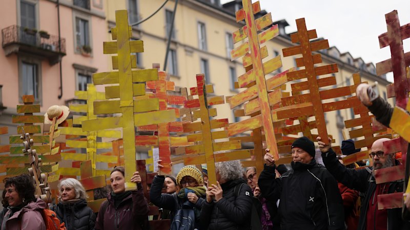 ‘Money-making machine’: Milan’s anti-Games protest draws thousands