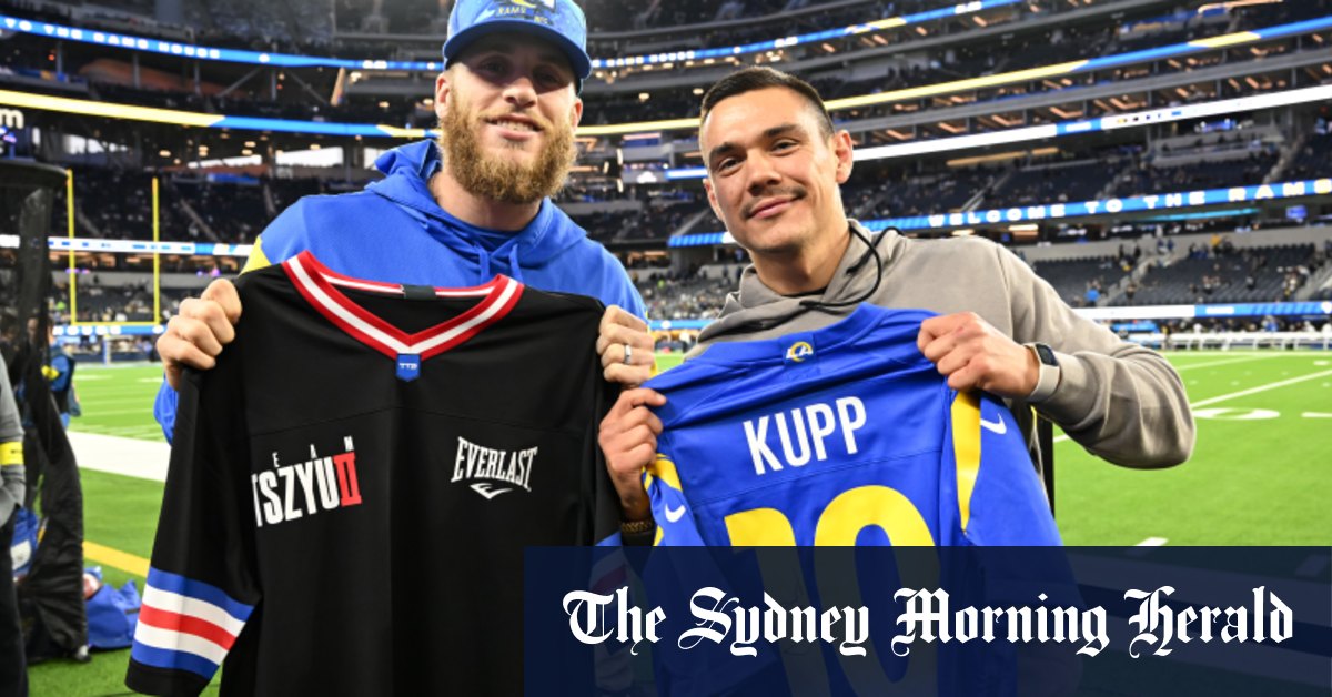 Boxing 2022: Tim Tszyu spends time with Los Angeles Rams superstar ...