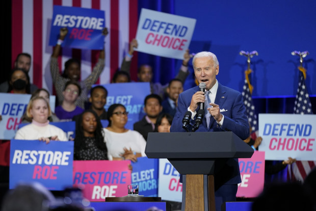 Joe Biden pledges law on abortion rights if Democrats win midterms