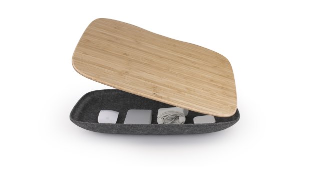 Lapod is a lap desk and storage pod for the office nomad