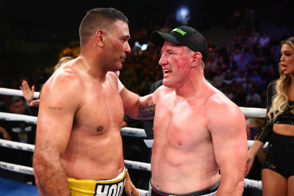 Paul Gallen fight LIVE updates Justin Hodges, Ben Hannant results, time ...