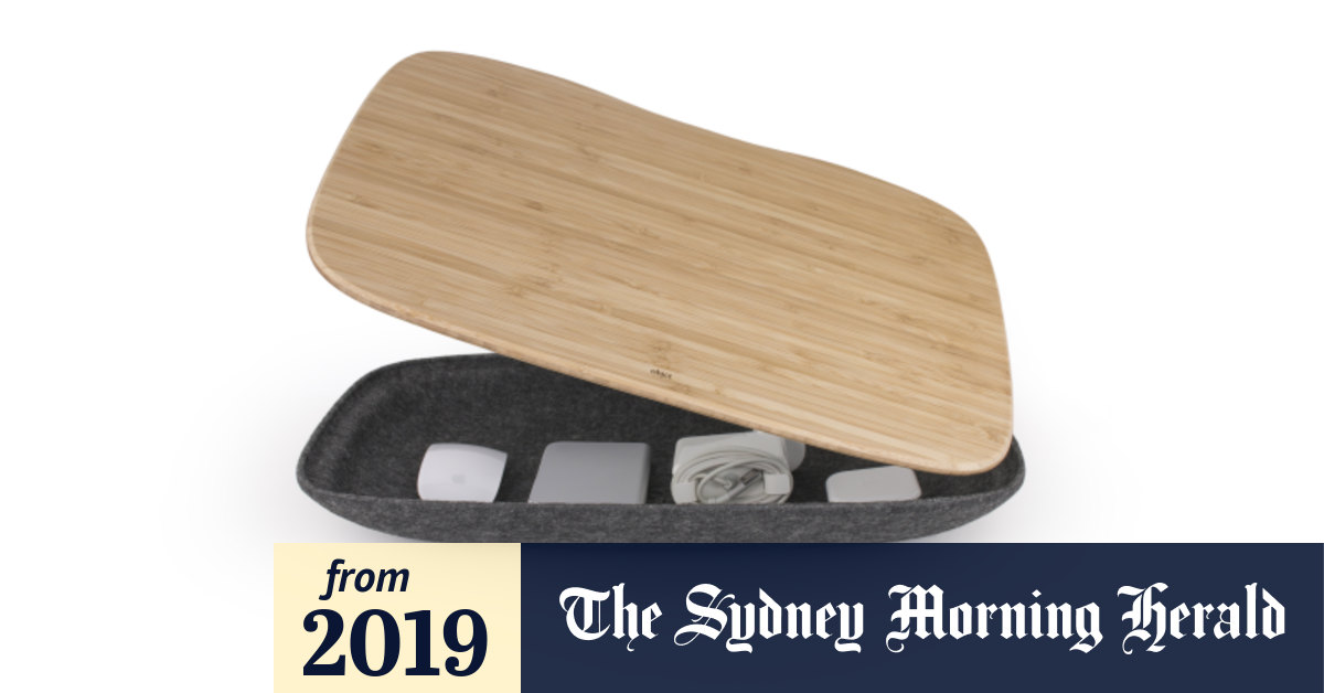 Lapod is a lap desk and storage pod for the office nomad