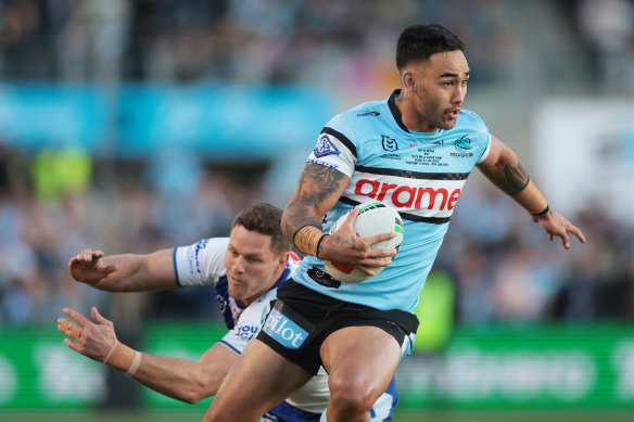 NRL 2023: Cronulla Sharks halfback Nicho Hynes shines in Canterbury ...