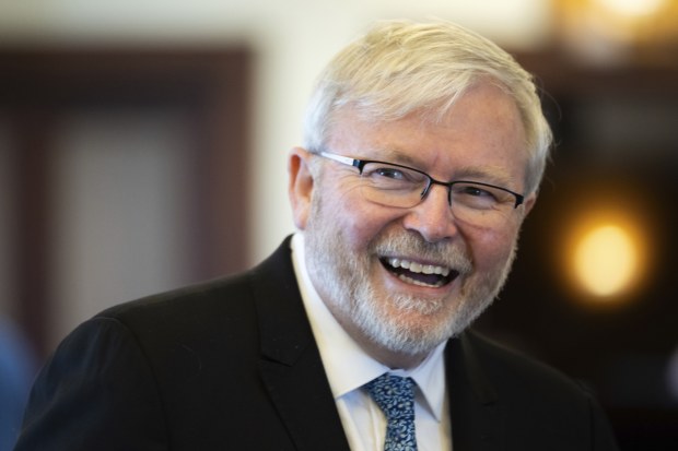 Kevin Rudd’s official portrait in Parliament House comes with beard