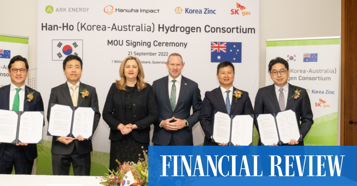 Hanwha, SK Group join Korea Zinc in $20b-plus Queensland green hydrogen ...