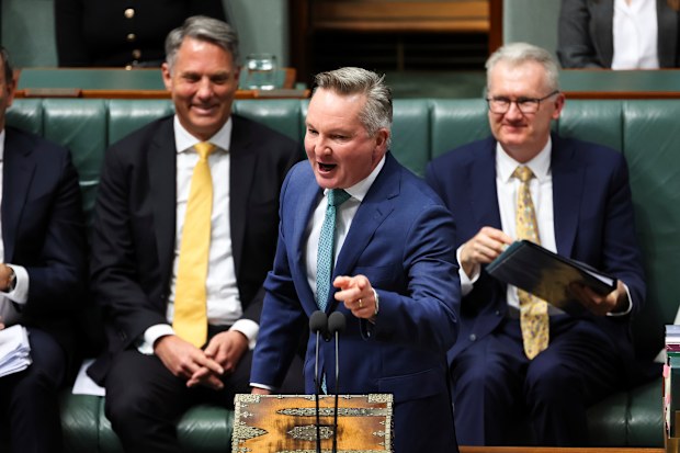 Chris Bowen thrilled with Coalition as Nationals reopen climate wars