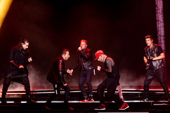 Backstreet Boys strip down on stage in a show to remember