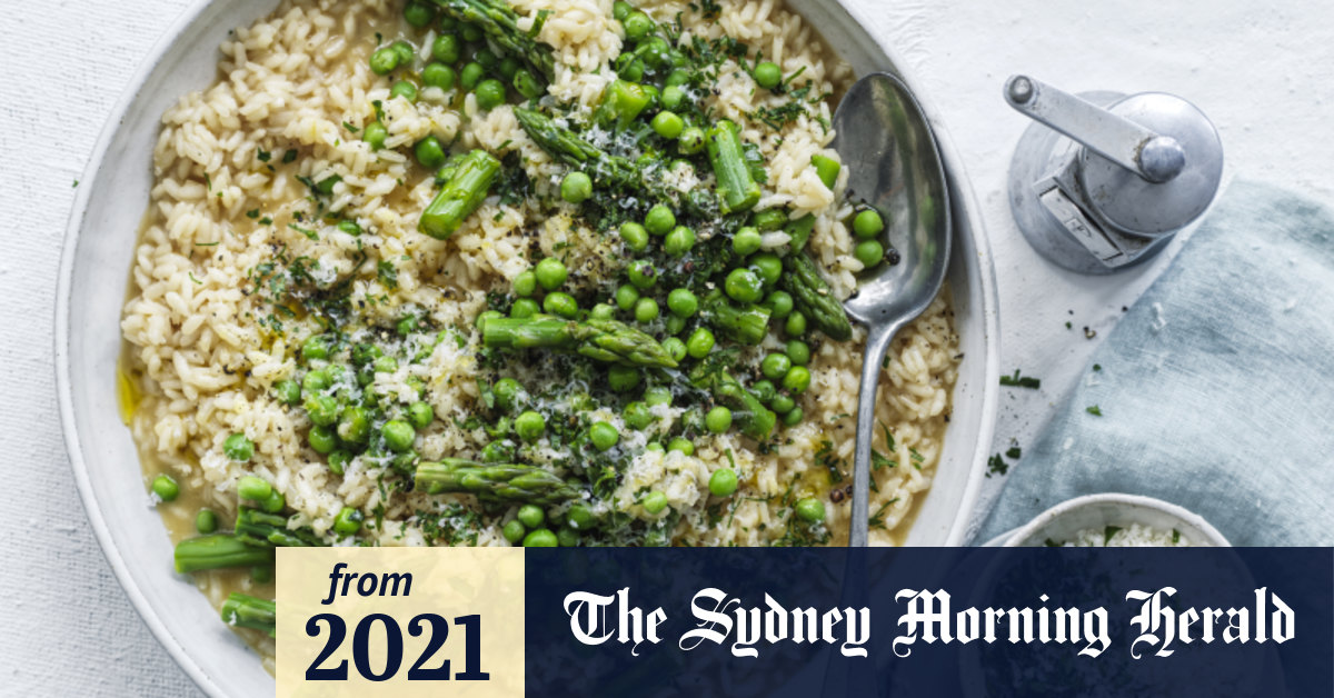 Neil Perry recipe: asparagus and pea risotto