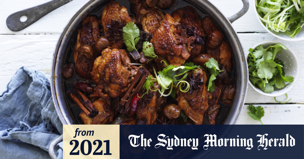 Neil Perry recipe: classic red braised chicken with dried chestnuts”