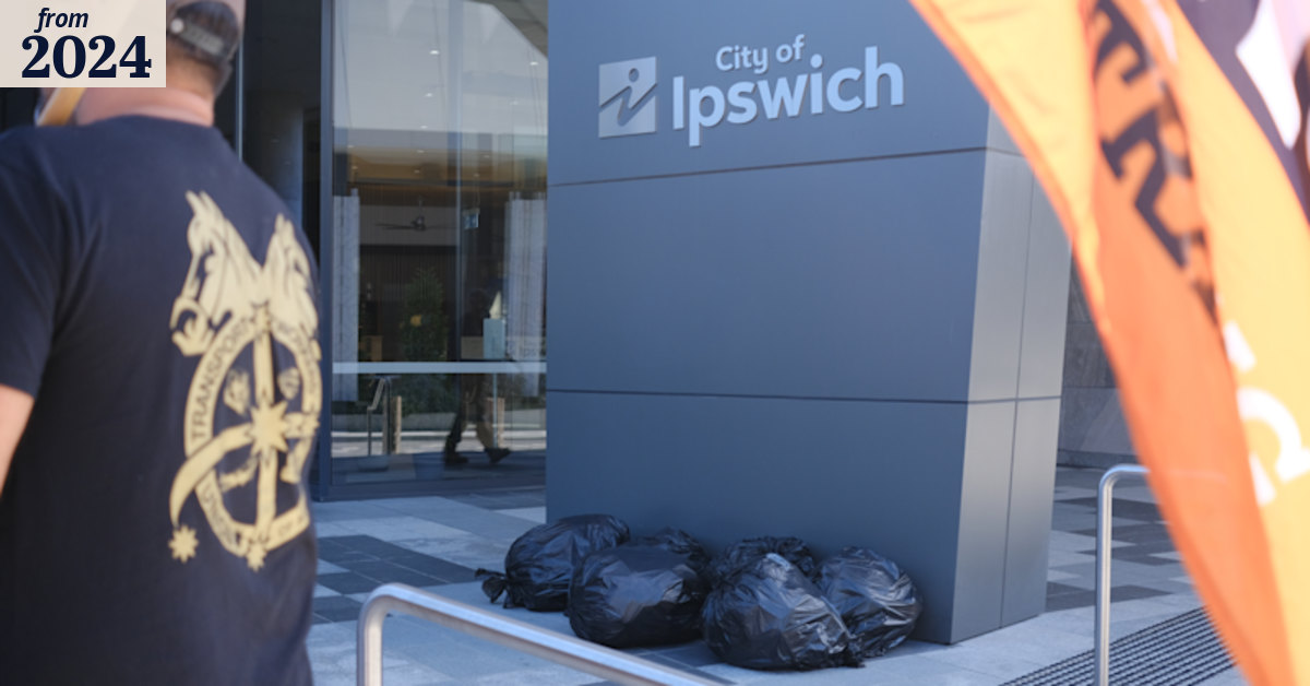 Ipswich council garbage truck driver strike hits third bin day as ...