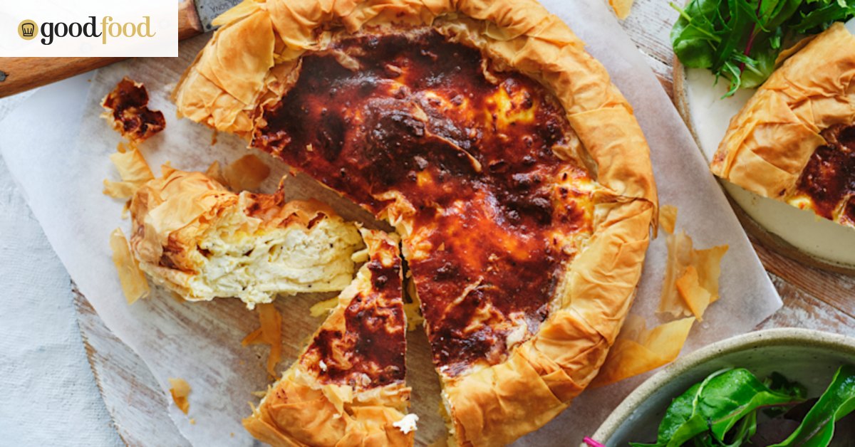 Tiropita recipe: Greek cheese pie with filo pastry, ricotta and feta
