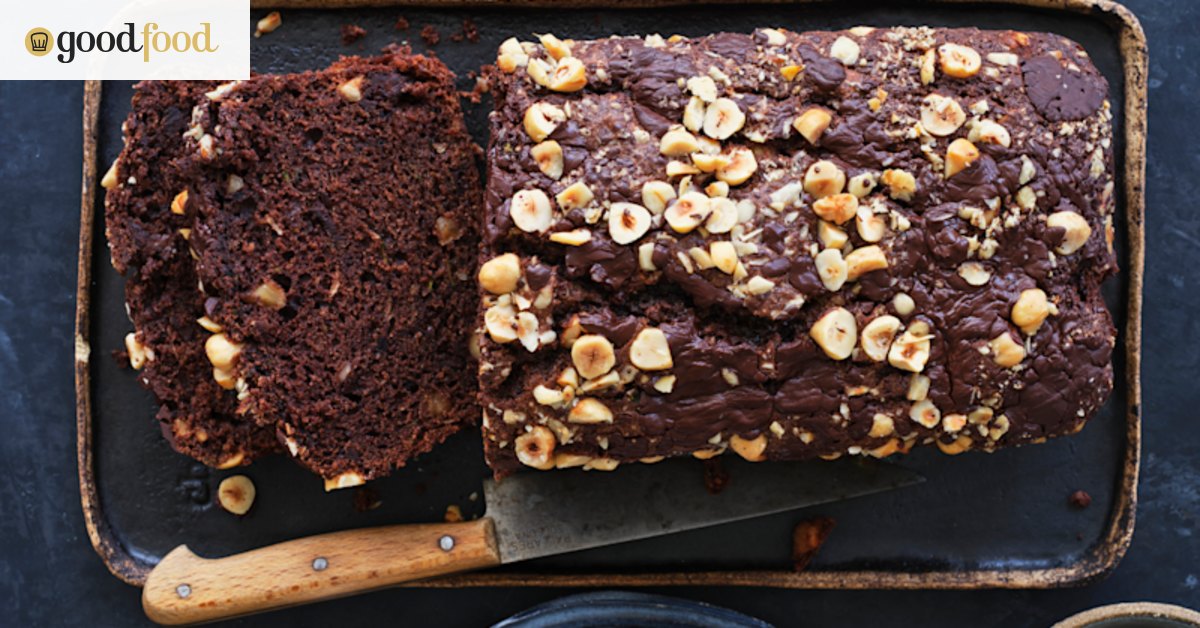 Chocolate, zucchini and hazelnut loaf