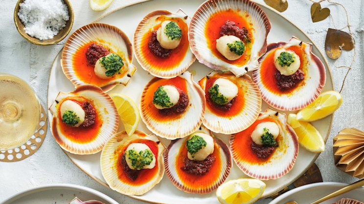 grilled scallops in the shell