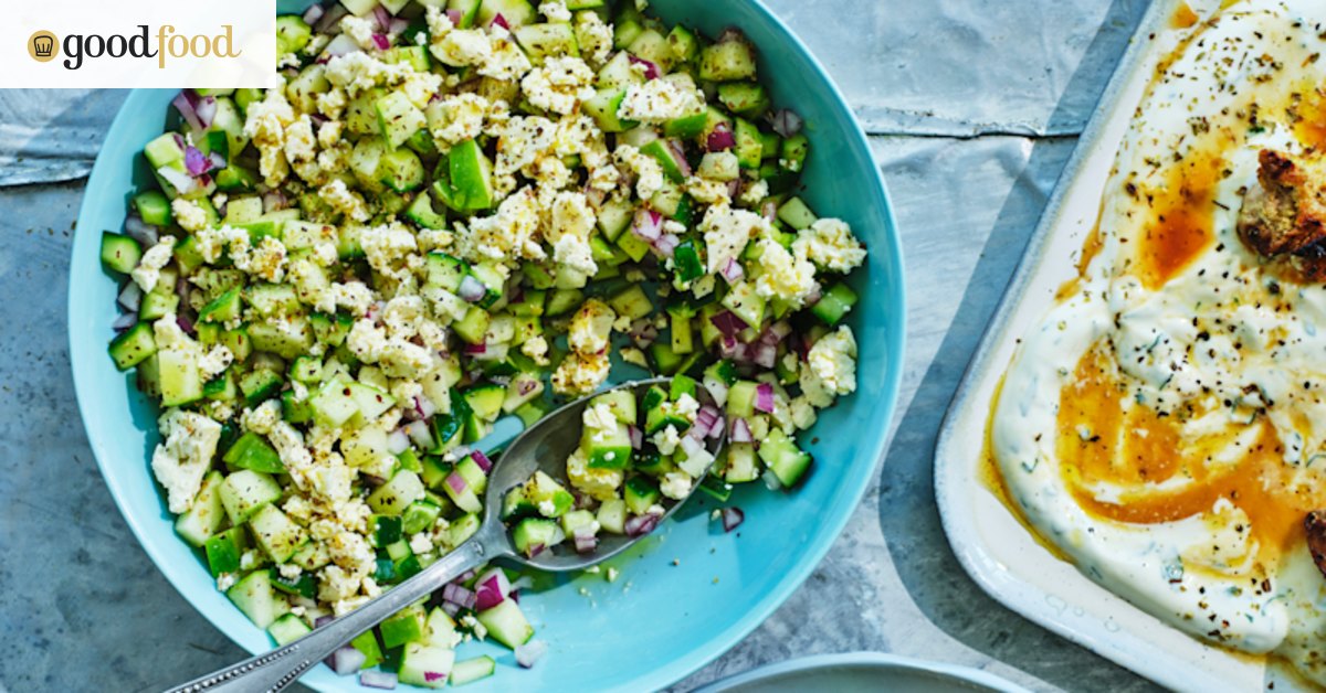 Cucumber and feta salad