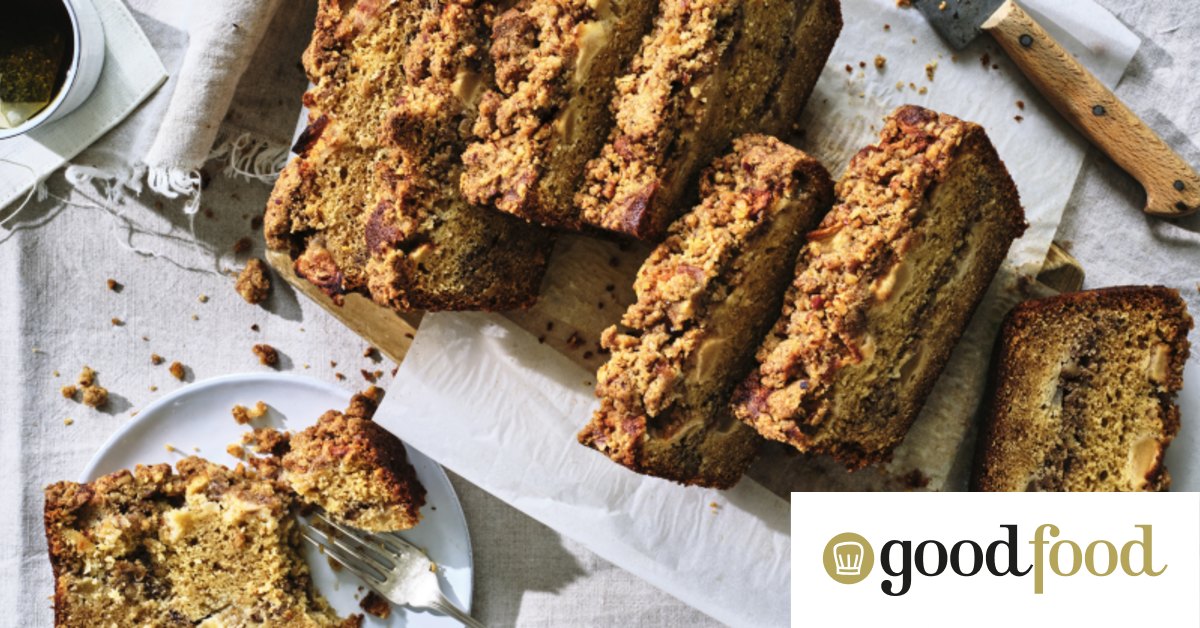 Helen Goh’s apple crumble loaf cake recipe with a hidden layer of crumbs