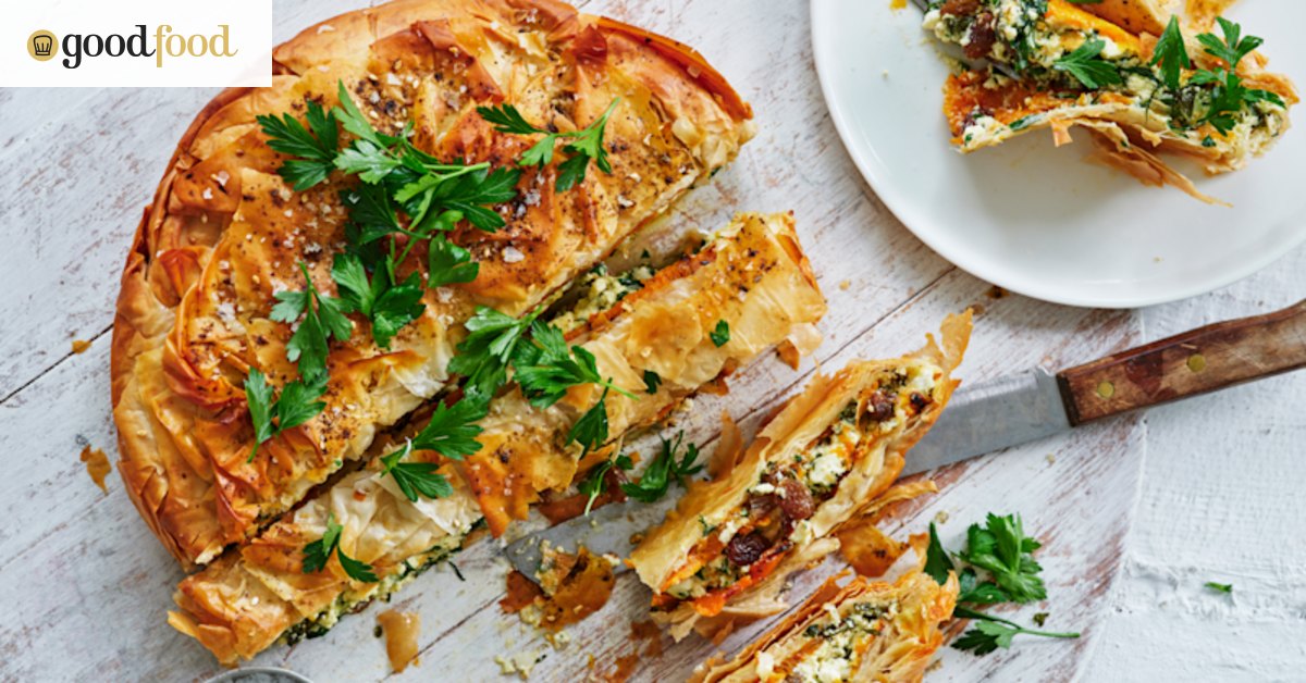 Vegetarian pie recipe: Karen Martini’s pumpkin and feta filo pie with ...