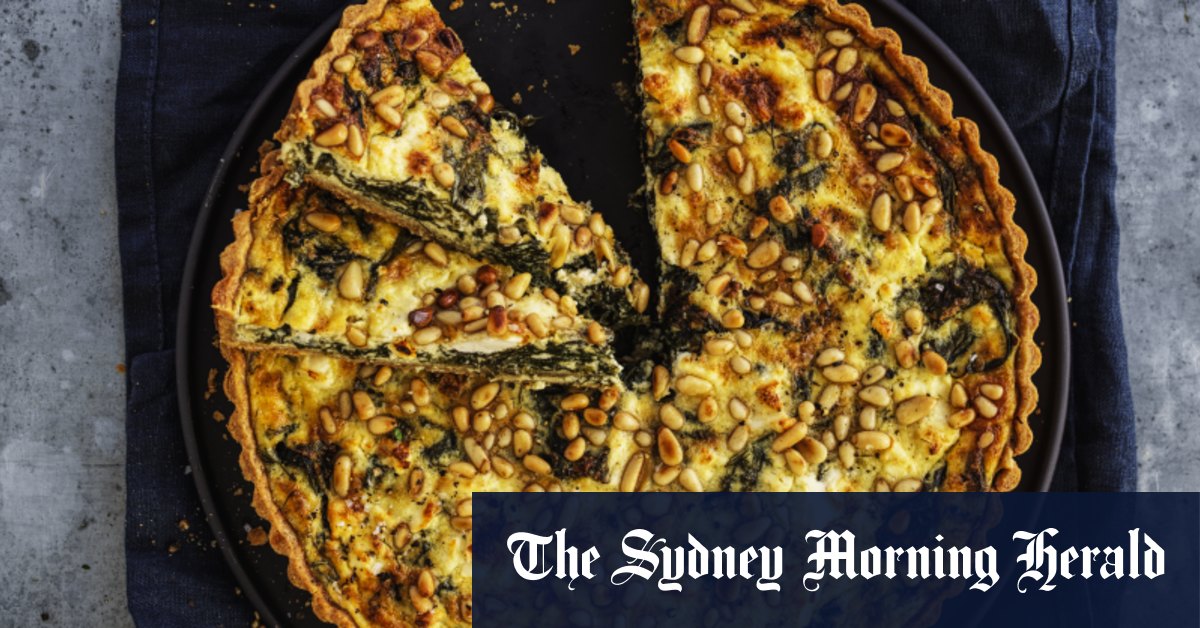 Helen Goh recipe: spinach tart with pine nuts, cheese and herb