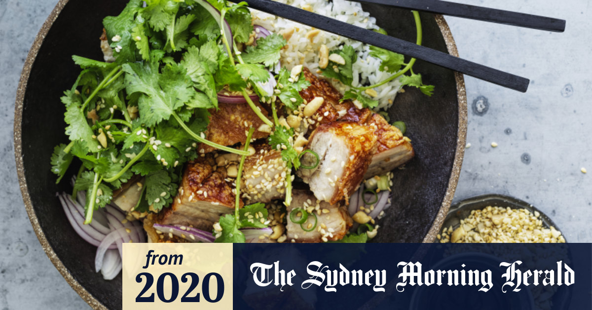 Neil Perry recipe: Crispy pork belly with coriander, peanut and red ...