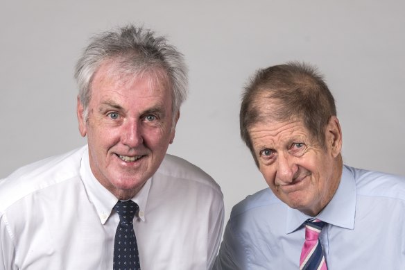 Let the Games begin: Roy and H.G. Nelson light up the Olympic torch