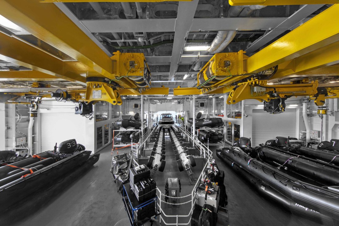 How many submarines can you fit on one ship? Step into The Hangar