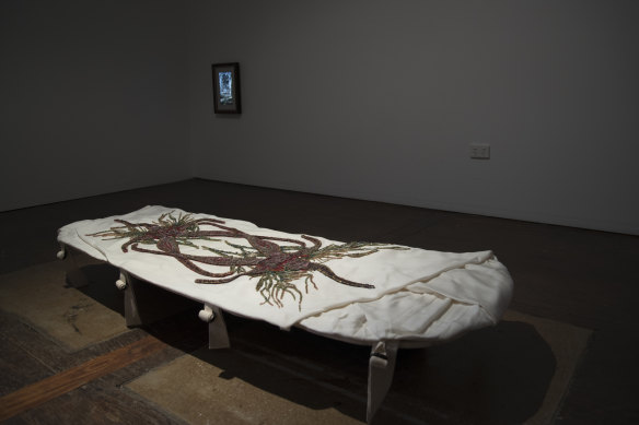 Australian mosaicist Helen Bodycomb has made her own death shroud