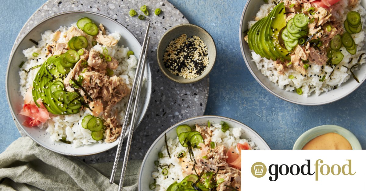 RecipeTin Eats’ spicy tuna sushi rice bowls with creamy sriracha dressing
