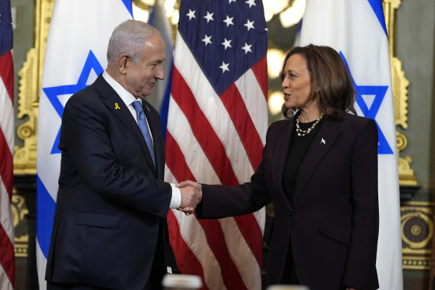 US Vice President Kamala Harris sharply pressed Israeli Prime Minister ...
