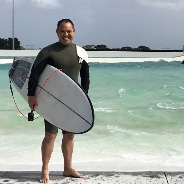 Why this manager views surfing as a stress remedy