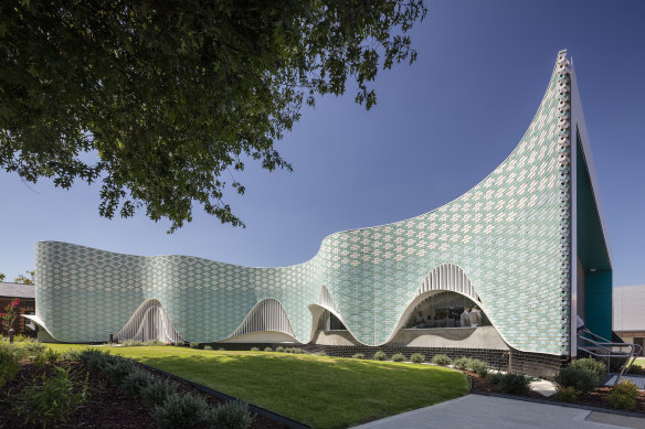 Music house shaped by sound waves