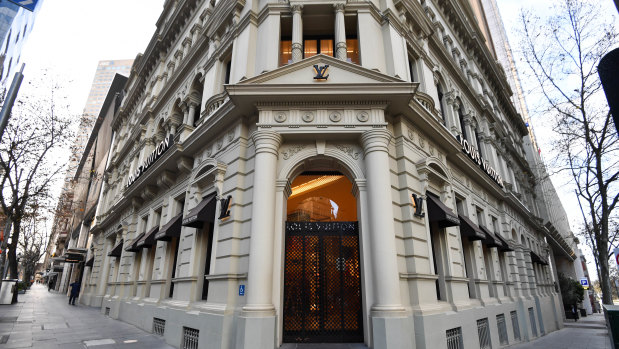 Landmark Louis Vuitton building on Melbourne's Collins Street for sale