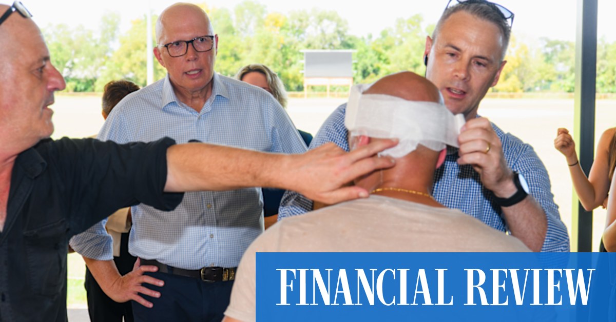 Errant footy, bloodied cameraman cruel Dutton’s field of dreams