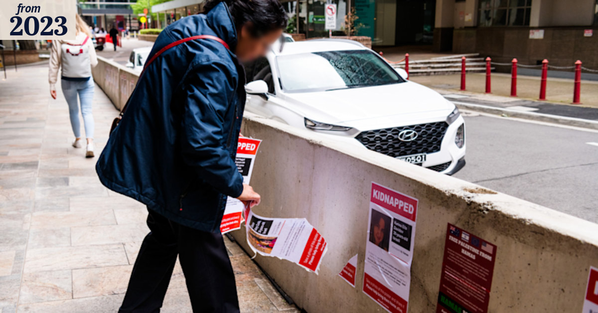 Israel hostage posters torn down by North Sydney council