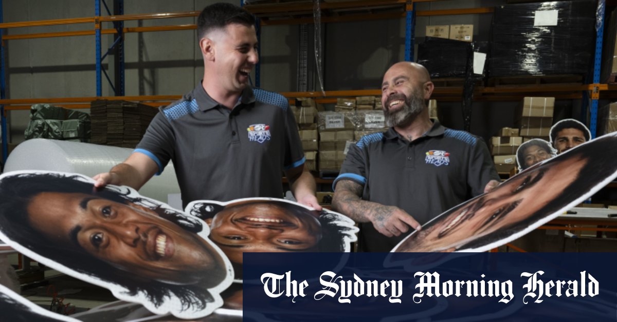 NRL grand final 2024: Meet Sports Heads founders behind cardboard cut ...