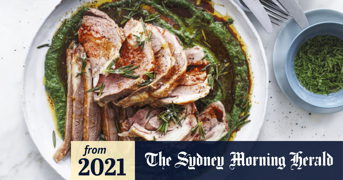 Neil Perry recipe: roast leg of lamb with creamed spinach