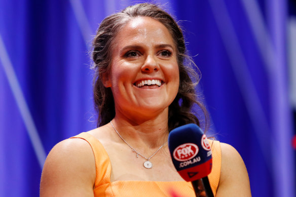 Lions roar: Ally Anderson gets her hands on coveted AFLW best-and-fairest
