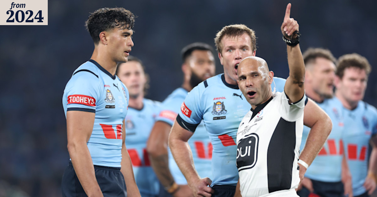 State of Origin 2024: Joseph Suaalii sent off on NSW Blues debut for ...