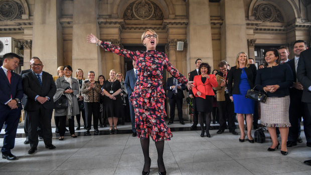 Melbourne's new lord mayor Sally Capp sworn in at Town Hall