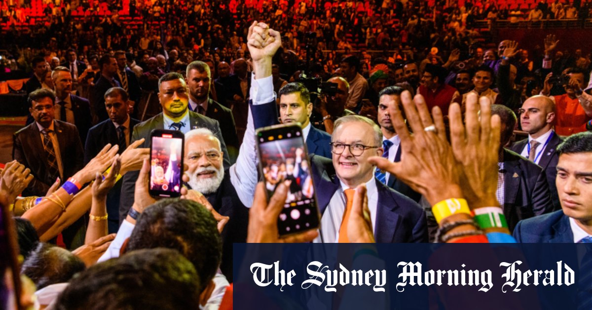 Indian Prime Minister Narendra Modi brings thousands to Sydney Olympic ...