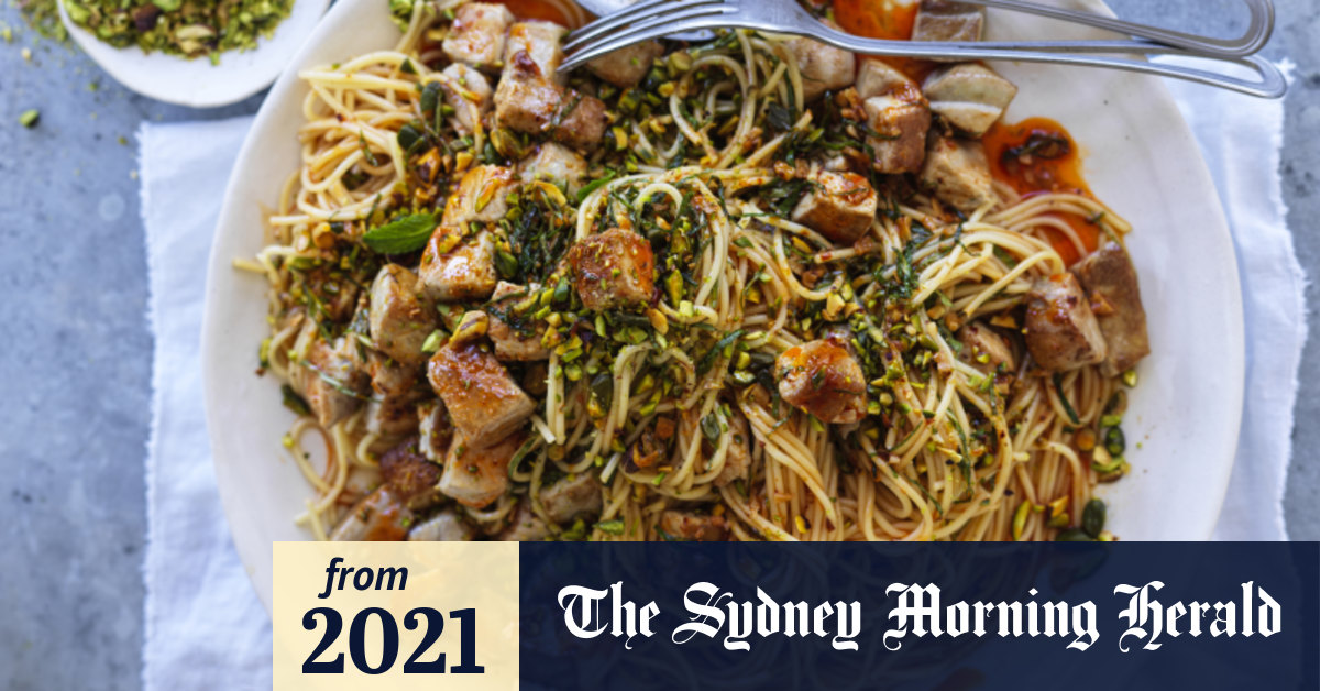 Neil Perry recipe: spaghetti with tuna, pistachio and min