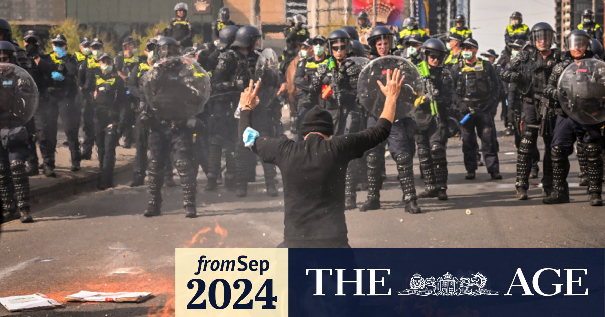 Melbourne protests: Victoria Police chief lashes Land Forces expo ...