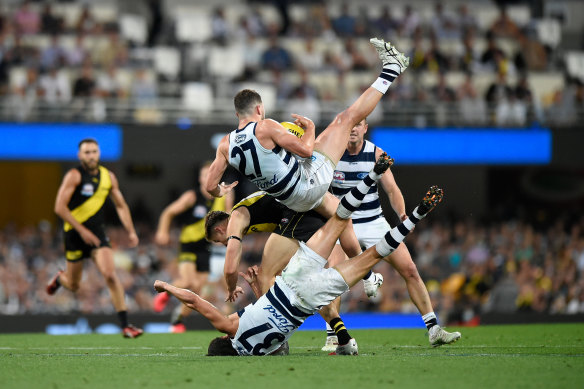 AFL 2023: Geelong Cats’ Sam Simpson on returning after concussion, injury