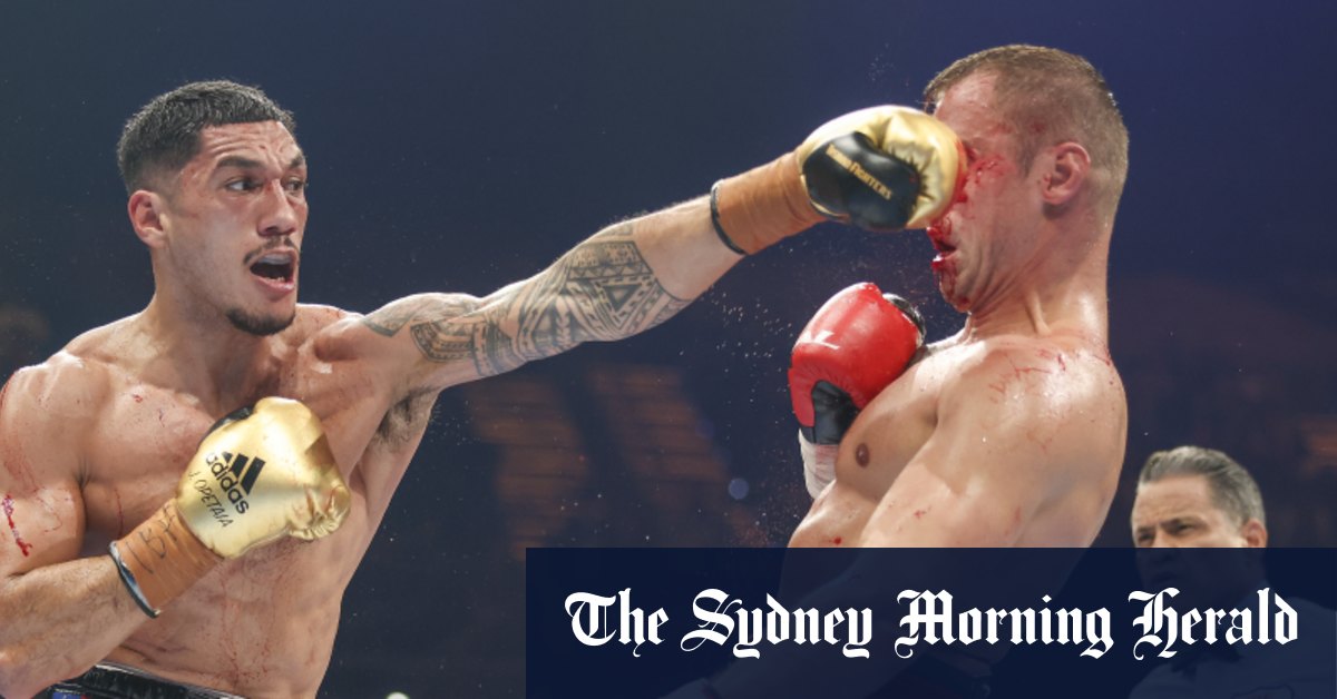 Australian boxer Jai Opetaia overcomes broken jaw to become world champion