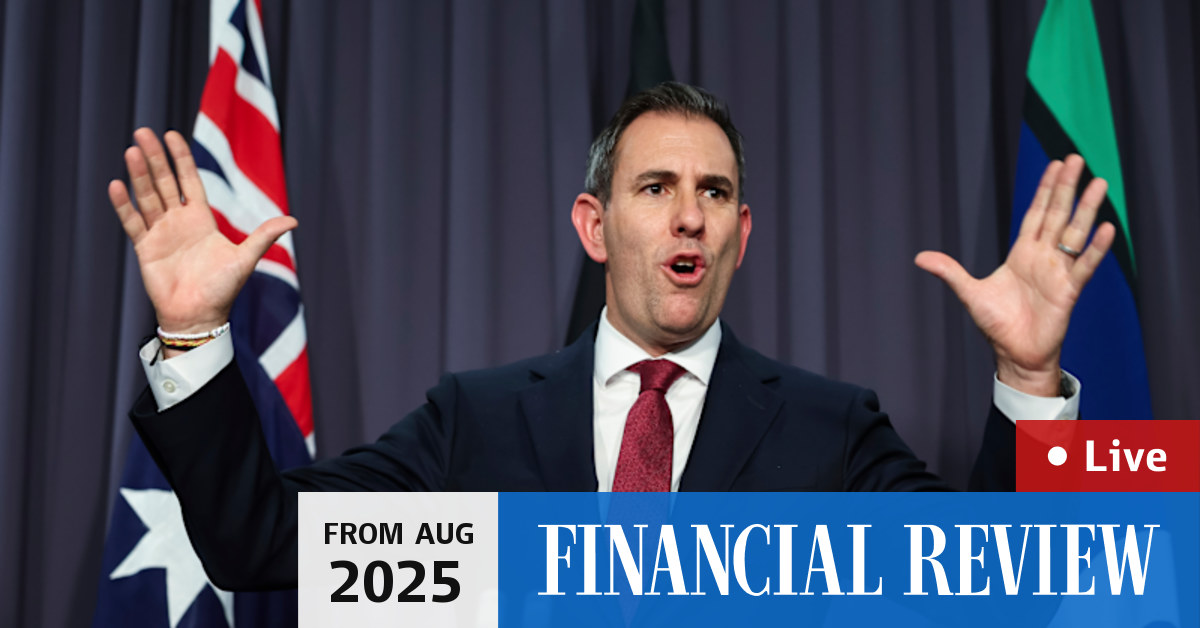 Australia news headlines from Thursday 21st August 2025: Chalmers to ...