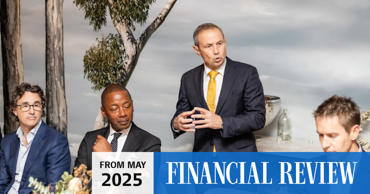 WA Premier Roger Cook, Nine CEO Matt Stanton, Resources Minister ...