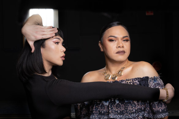 Kiki Dévine, vogueing consultant, is striking a pose for their people