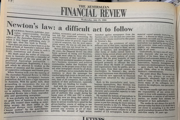 AFR Platinum Year: Maxwell Newton’s law: a difficult act to follow