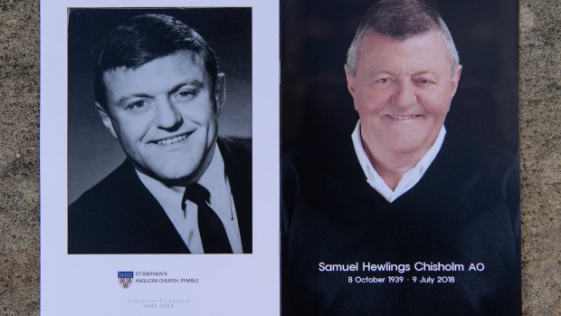 Laughs and tears at former television executive Sam Chisholm's funeral