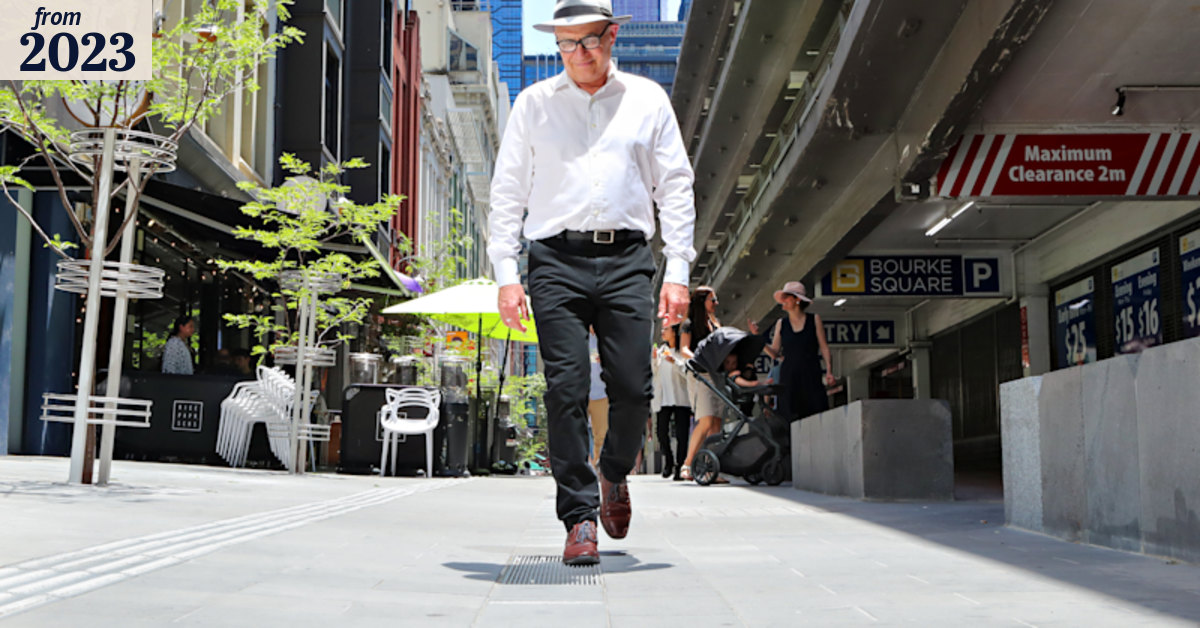 Melbourne bluestone footpaths: Are they too slippery?