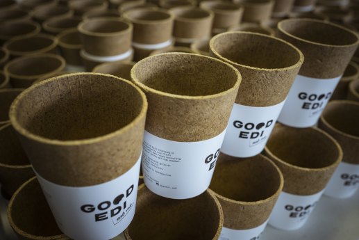 Melbourne company Good-Edi’s edible coffee cups pass taste test