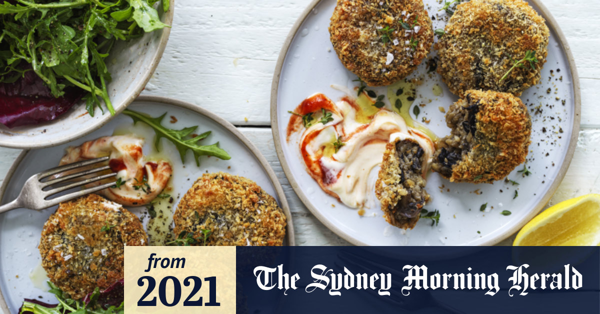 Neil Perry recipe: mushroom risotto cakes with aioli